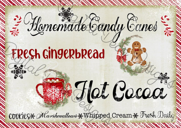 Candy Canes and Cocoa (#A069) - Digital Deco Designs