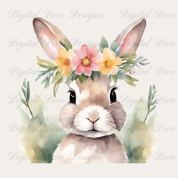 Sweet Spring Bunny Member Freebie Download - Digital Deco Designs